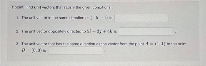 Solved (1 point) Let a,b,c and y be the three dimensional | Chegg.com