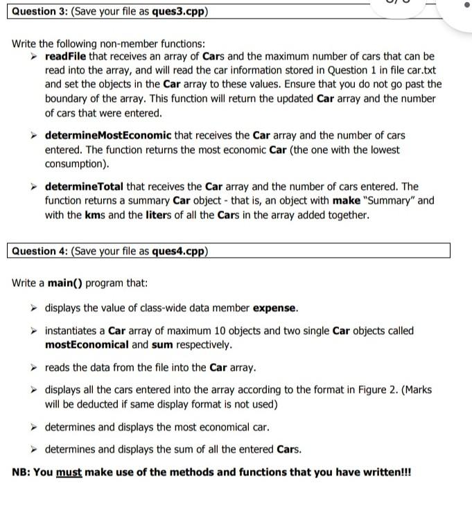 Solved Scenario You are writing a program for a car rental | Chegg.com