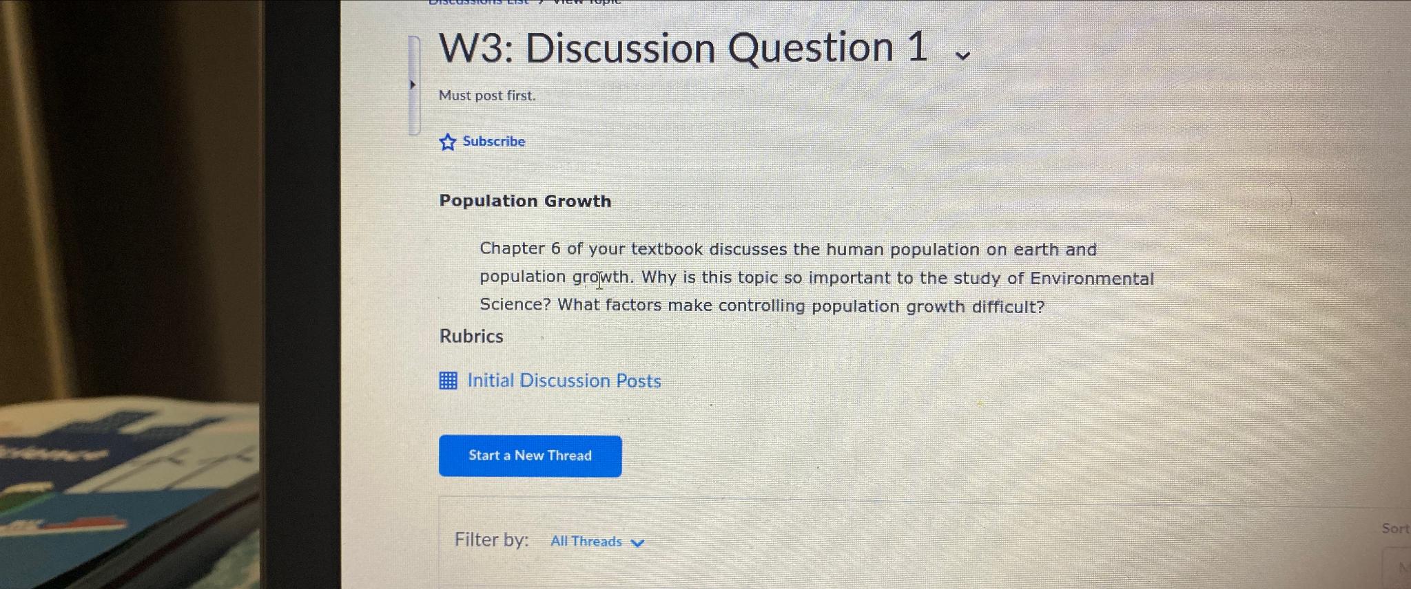 Solved W3: Discussion Question 1Must post | Chegg.com