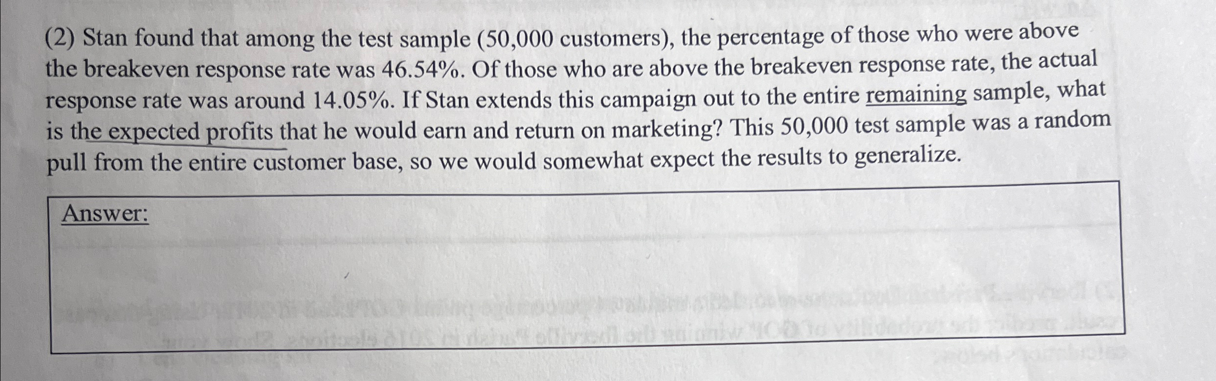 Solved (2) ﻿Stan found that among the test sample ( 50,000 | Chegg.com