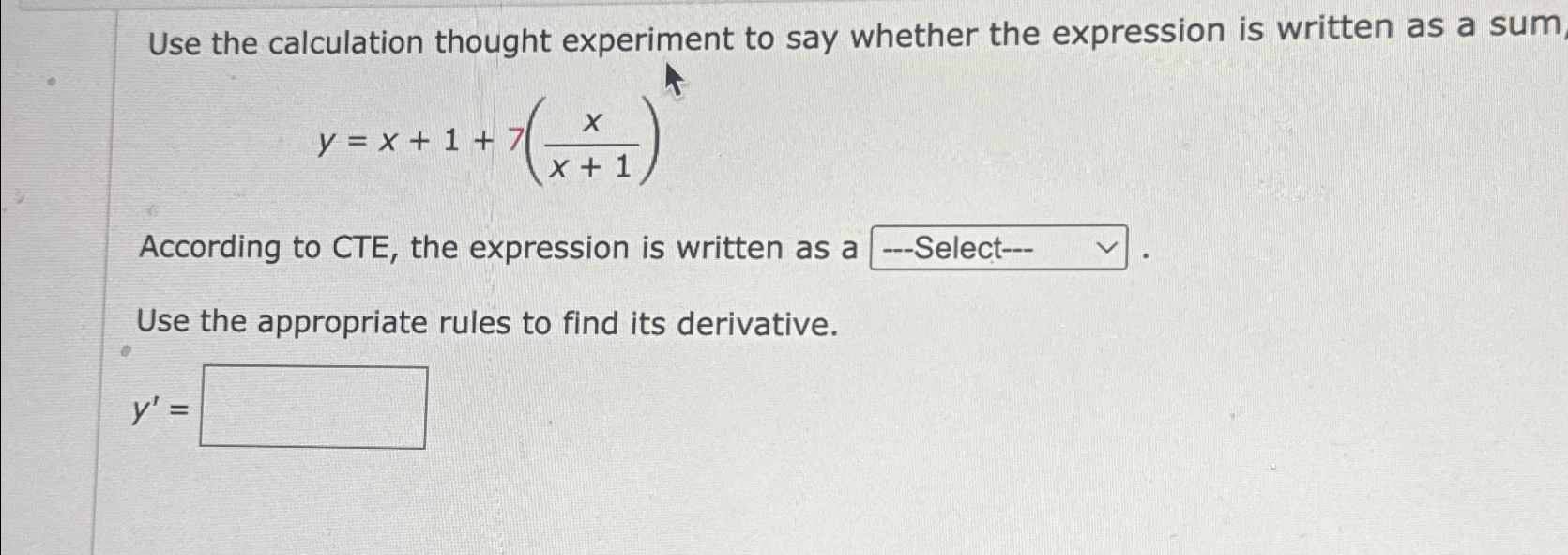 Solved Use the calculation thought experiment to say whether | Chegg.com