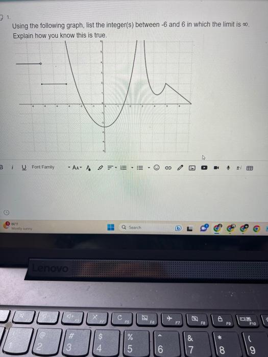 Solved Using the following graph, list the integer(s) | Chegg.com