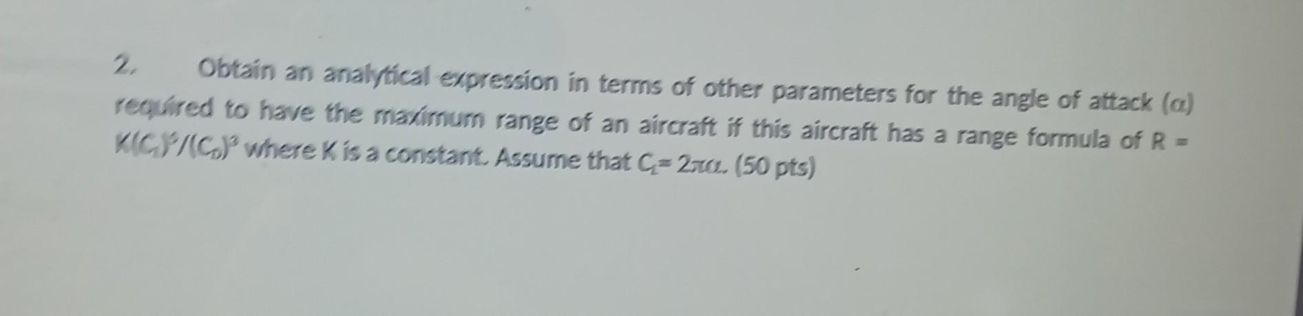 Solved 2. Obtain an analytical expression in terms of other | Chegg.com