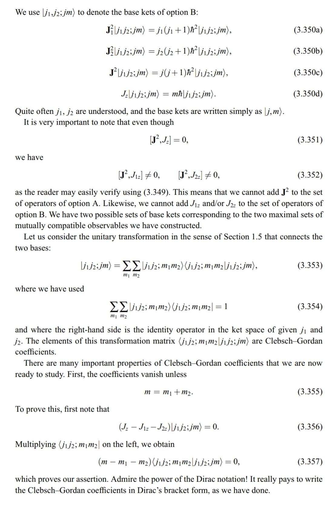 Solved Quantum mechanics Addition of angular momenta | Chegg.com
