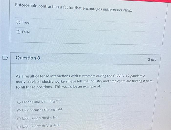 Solved Enforceable contracts is a factor that encourages | Chegg.com