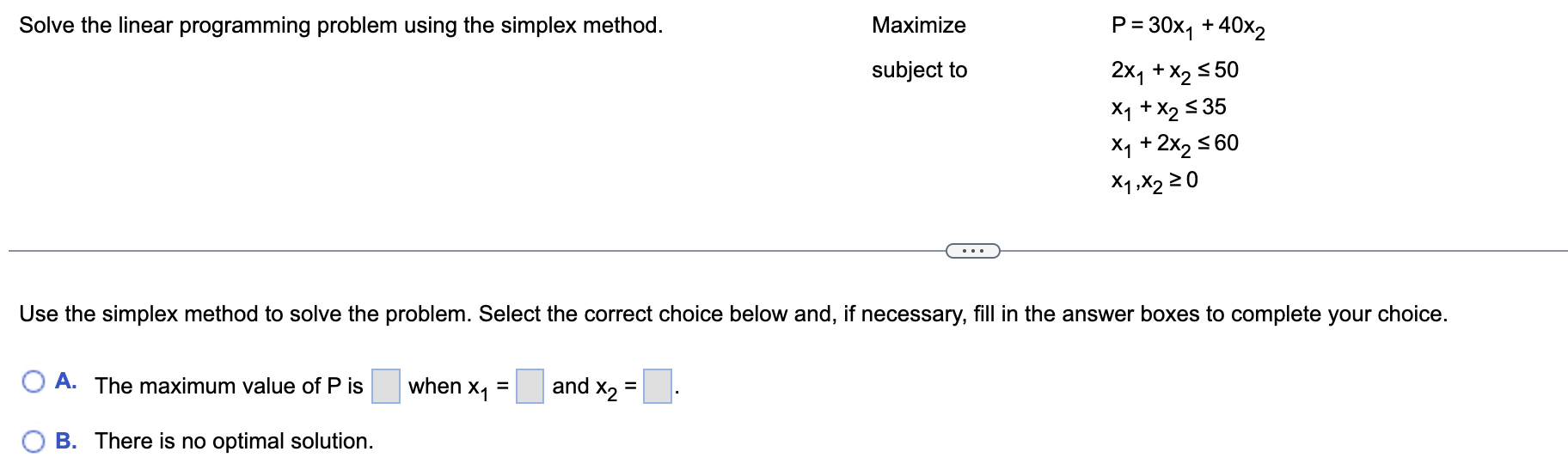 Solved Solve The Linear Programming Problem Using The