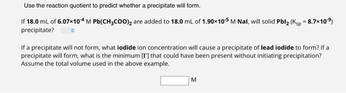 Solved Use the reaction quotient to predict whether a | Chegg.com