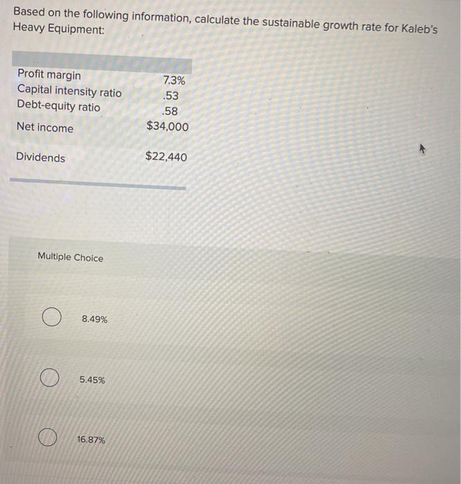 Solved Based on the following information, calculate the | Chegg.com