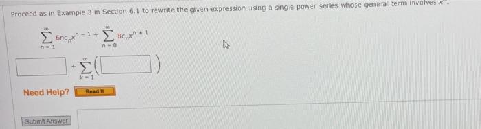 Solved ∑n=1∞6ncnxn−1+∑n=0∞8cnxn+1 | Chegg.com
