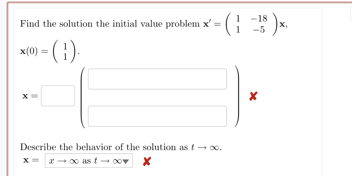Find the solution the initial value problem | Chegg.com