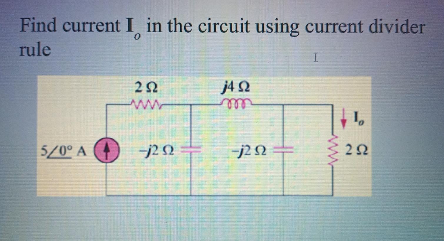 Solved Find current I in the circuit using current divider | Chegg.com