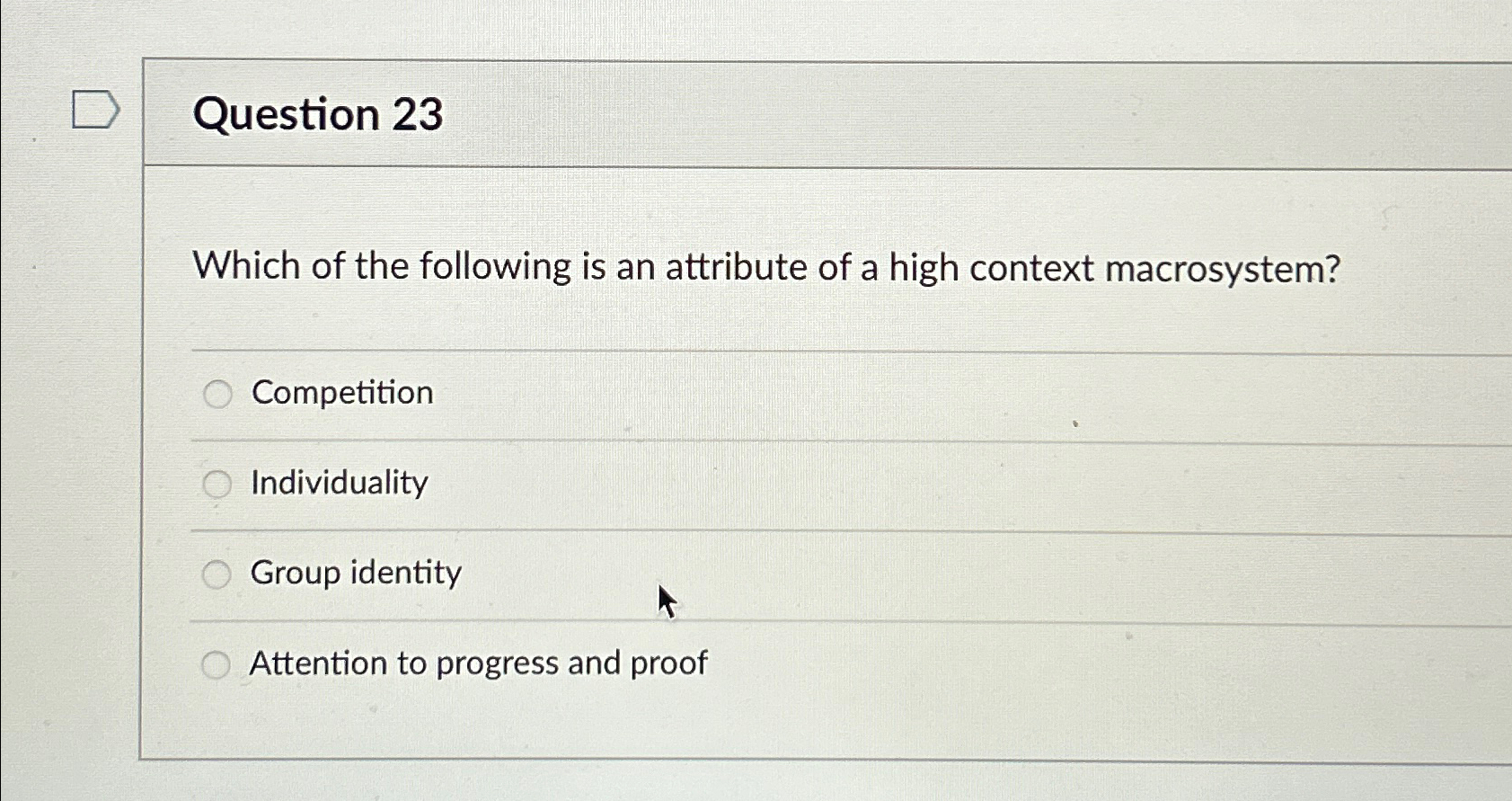 Solved Question 23Which of the following is an attribute of | Chegg.com