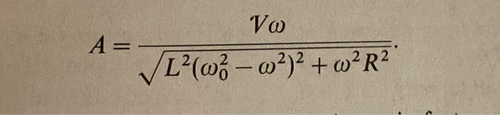 Solved 6.1.16 What driving frequency o will produce the | Chegg.com