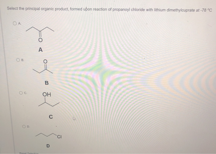 Solved Select the principal organic product, formed upon | Chegg.com