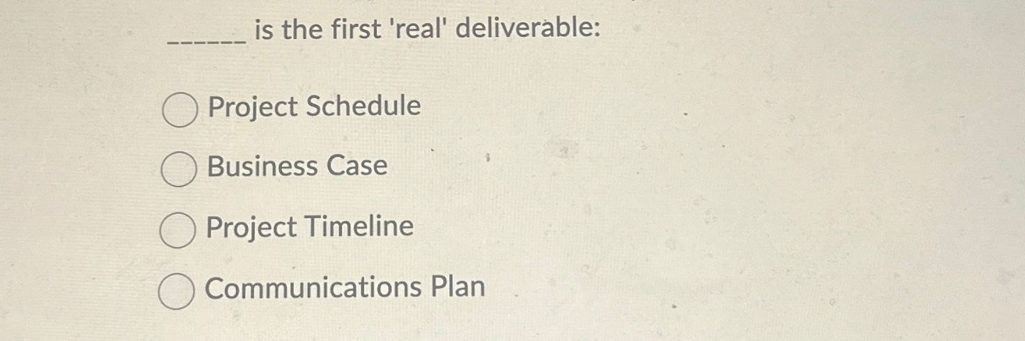 Solved is the first 'real' deliverable:Project | Chegg.com