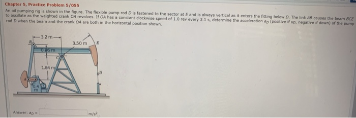 Solved Chapter 5, Practice Problem 5/055 An oil pumping ng | Chegg.com