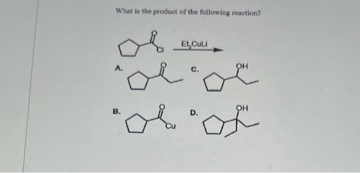 Solved What is the product of the following reaction? | Chegg.com