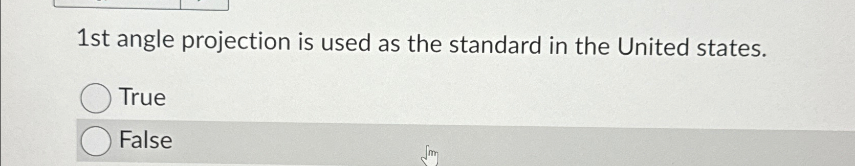 Solved 1st angle projection is used as the standard in the | Chegg.com