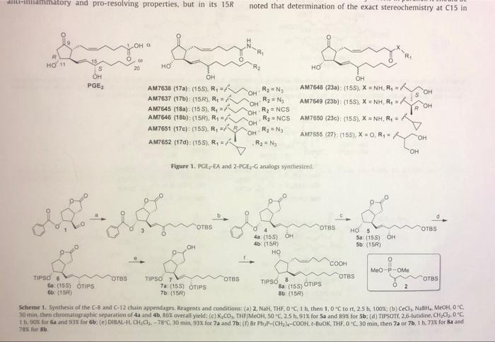 On page 1412, Figure 1, a structure of PGE₂ | Chegg.com