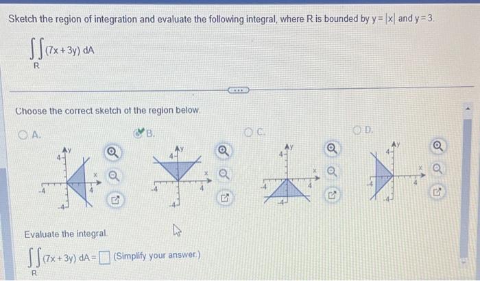 Solved Sketch the region of integration and evaluate the | Chegg.com