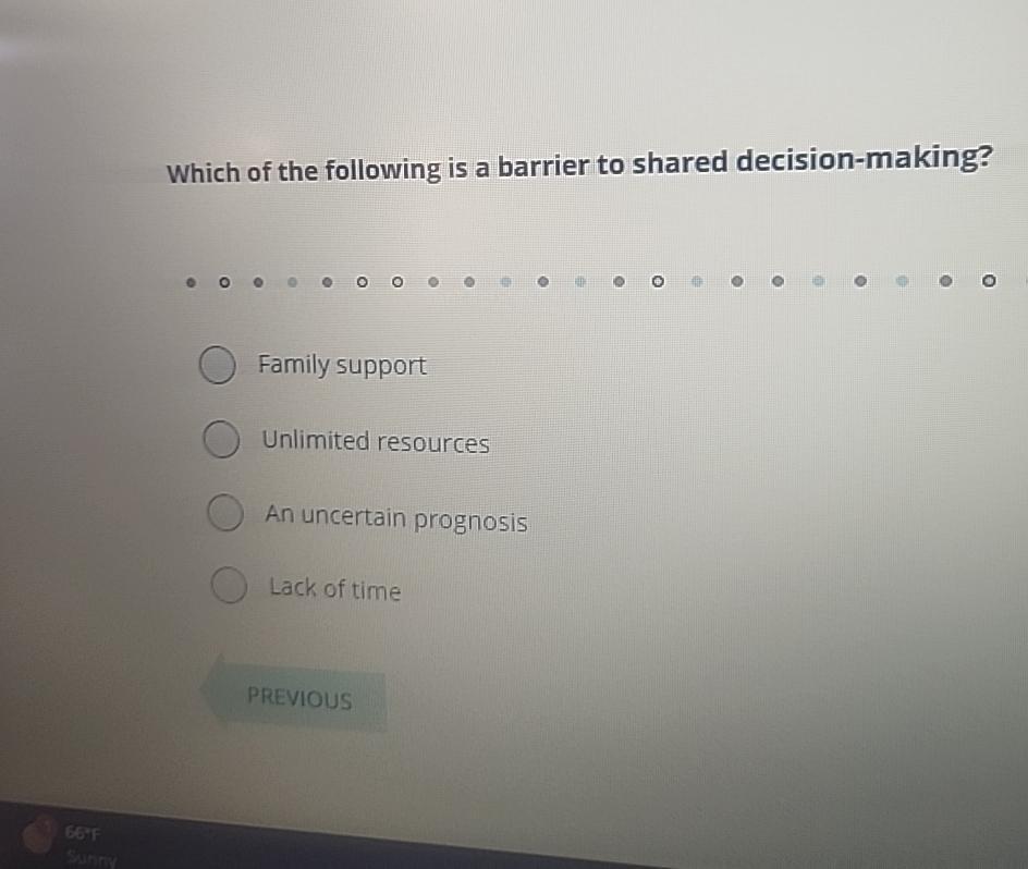 Solved Which of the following is a barrier to shared | Chegg.com