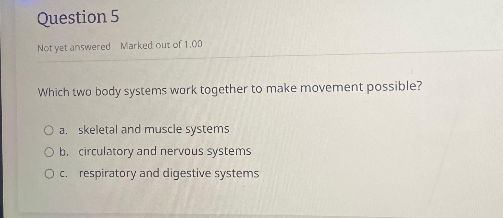 Solved Question 5Not yet answered Marked out of 1.00Which | Chegg.com