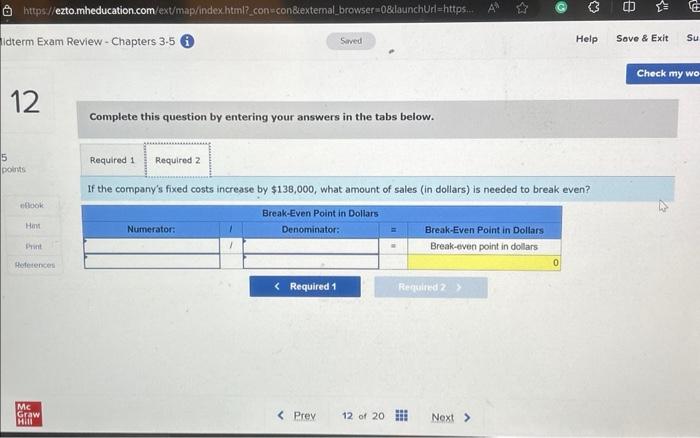 Solved Exercise 5-10 (Algo) Income reporting and break-even | Chegg.com