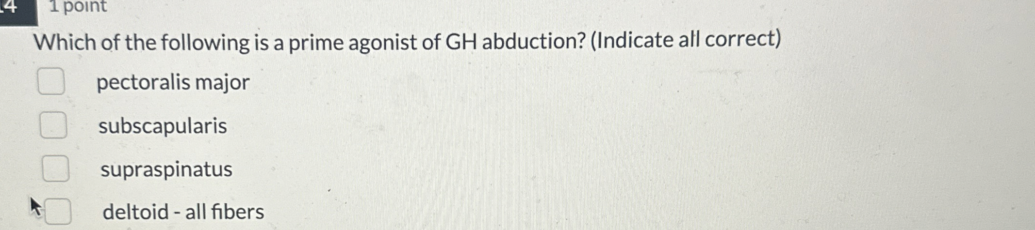 Solved Which of the following is a prime agonist of GH | Chegg.com