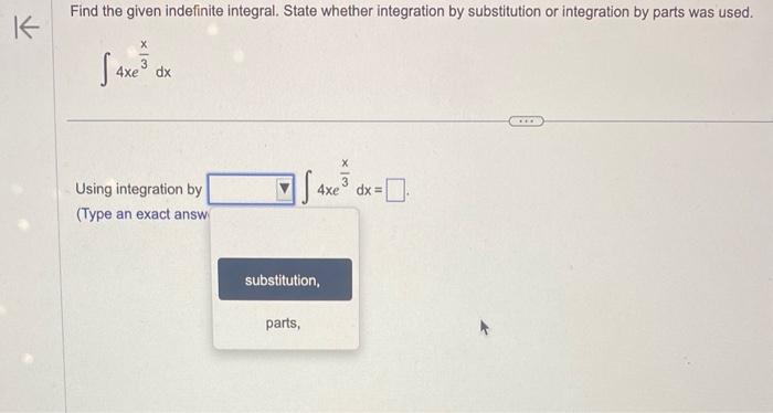 Solved Find the given indefinite integral. State whether | Chegg.com
