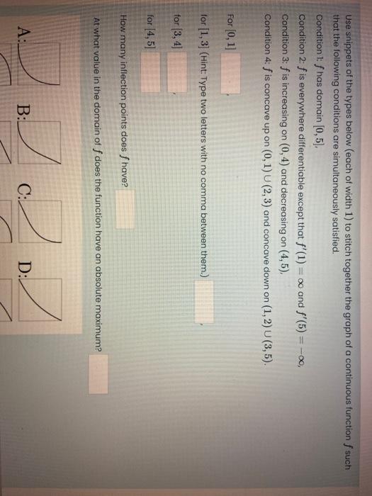 Solved Use snippets of the types below (each of width 1) to | Chegg.com