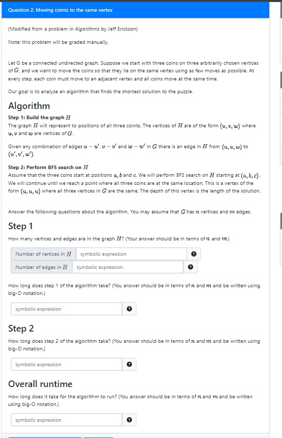 Solved (Modified from a problem in Algorithms by Jeff | Chegg.com