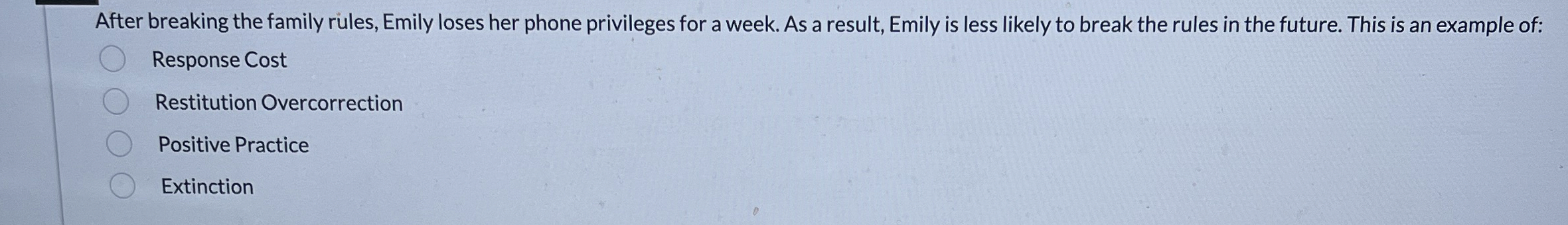 Solved After breaking the family rules, Emily loses her | Chegg.com