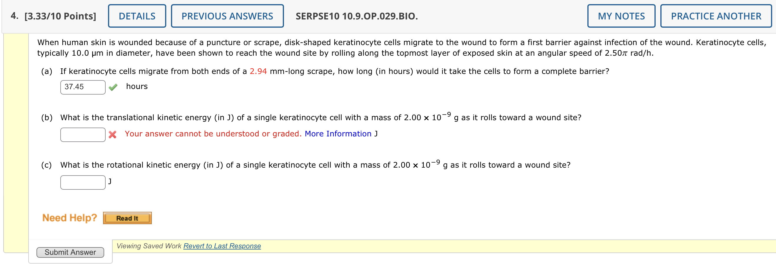 Solved typically 10.0μm ﻿in diameter, have been shown to | Chegg.com