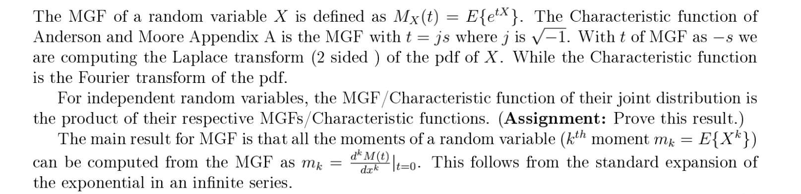 Solved The MGF of a random variable x ﻿is defined as | Chegg.com
