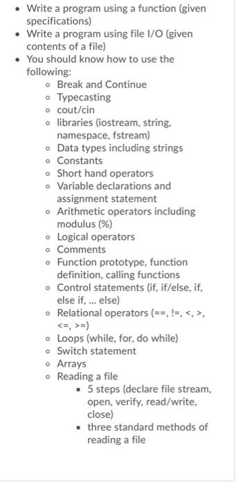 Solved • Write a program using a function (given | Chegg.com