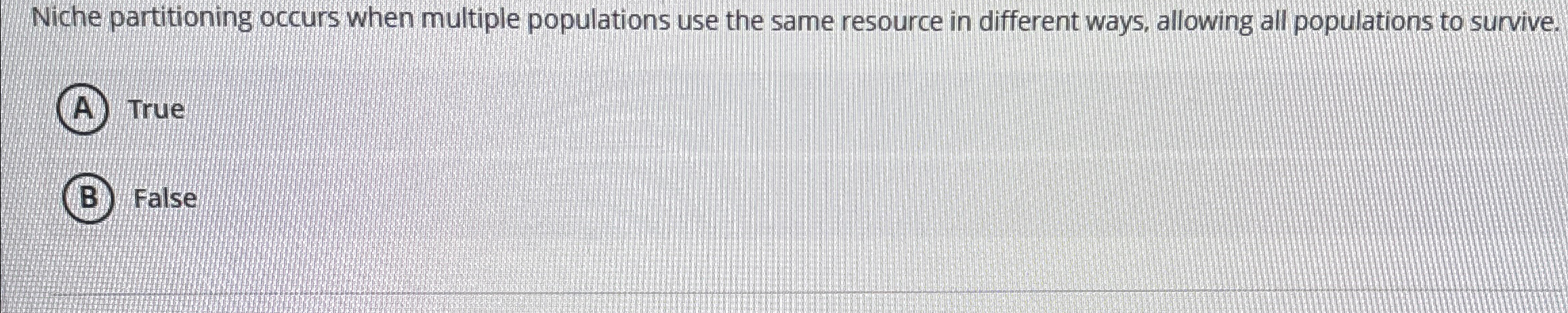 Solved Niche partitioning occurs when multiple populations | Chegg.com