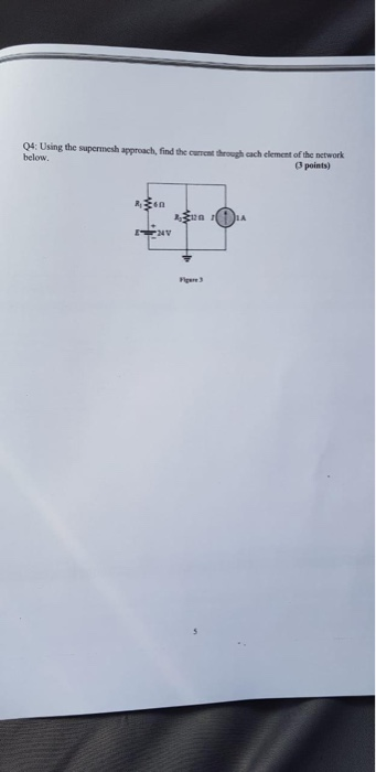 Solved 04: Using the supermesh approach, find the current | Chegg.com