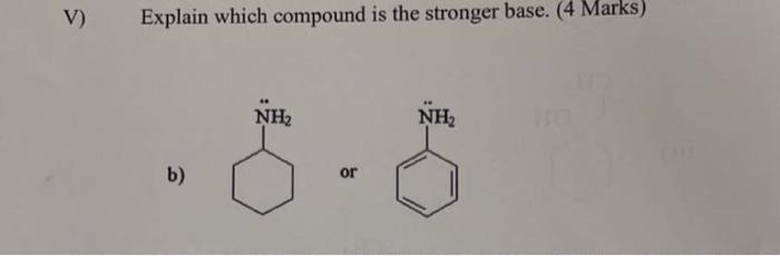 Solved Explain which compound is the stronger base. ( 4 | Chegg.com