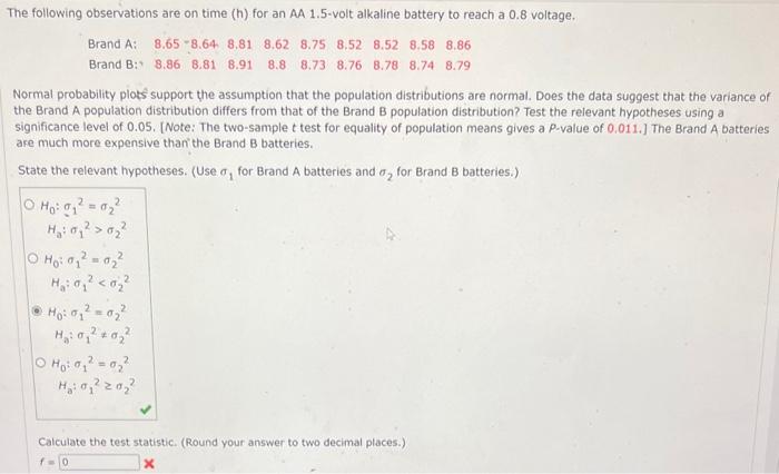Solved Normal probability plots support the assumption that | Chegg.com