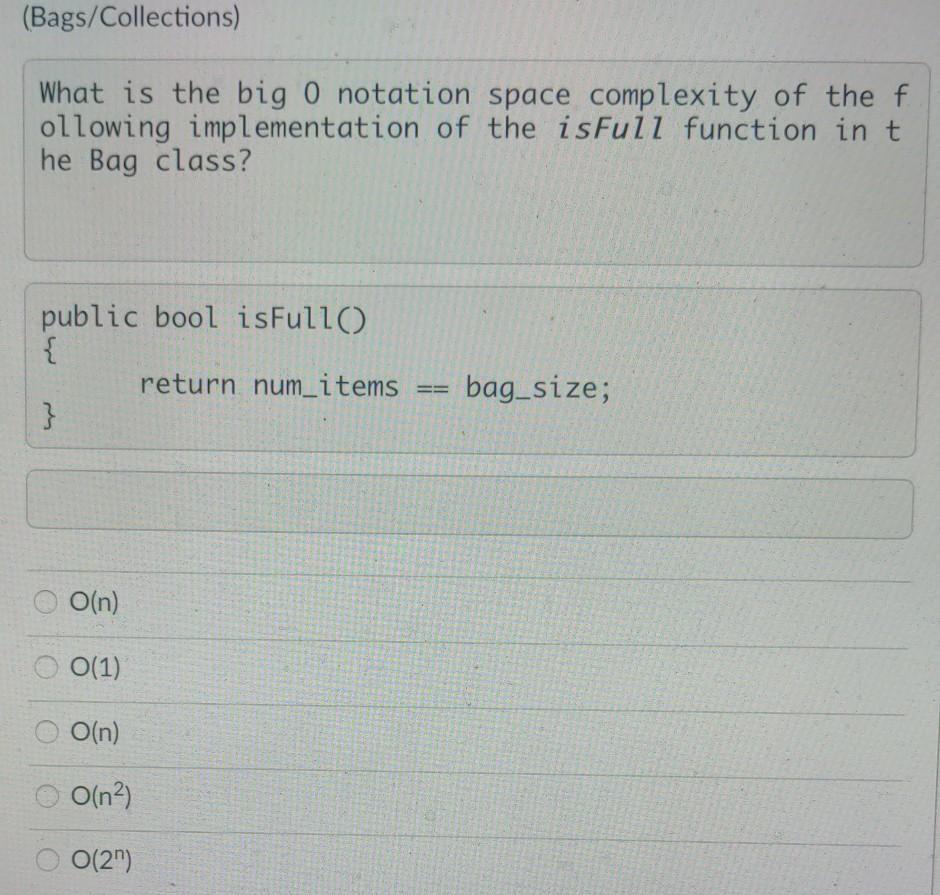 Solved (Algorithm Analysis) What is the big O notation time | Chegg.com
