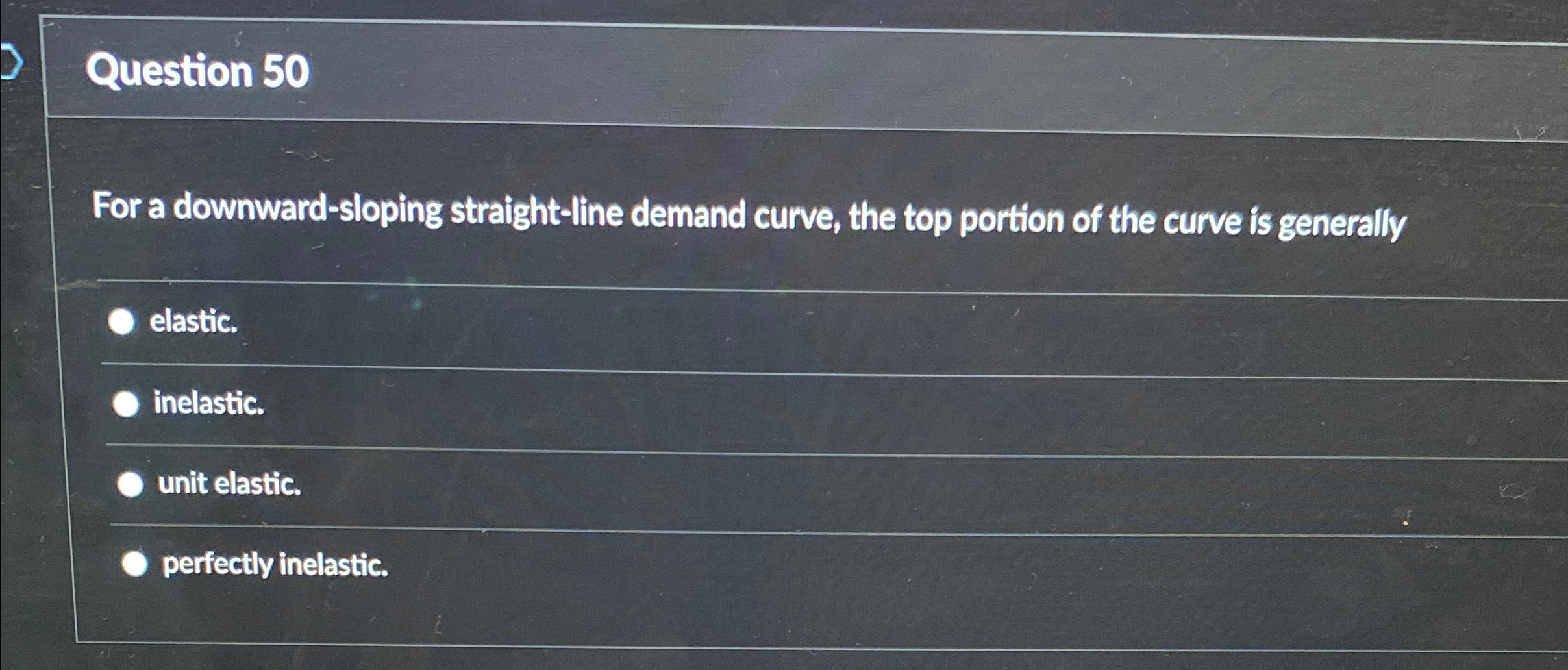 Solved Question 50For a downward-sloping straight-line | Chegg.com
