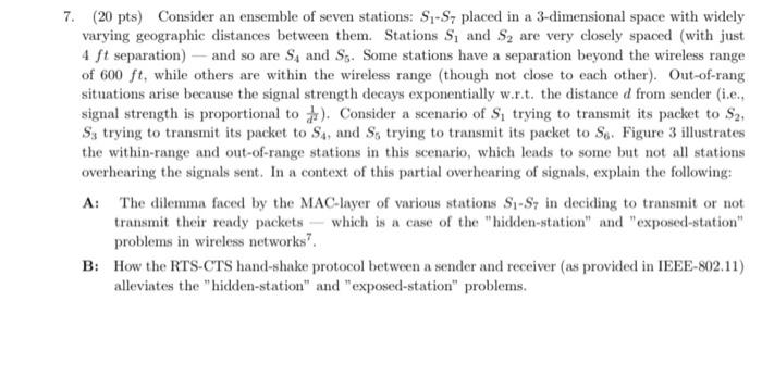 Solved 7. (20 pts) Consider an ensemble of seven stations: | Chegg.com