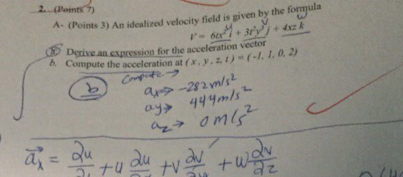 Solved 2. (Points) - (Points 3) An idealized velocity field | Chegg.com