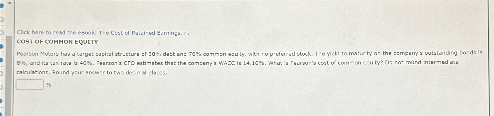Solved Click here to read the eBook: The Cost of Retained | Chegg.com