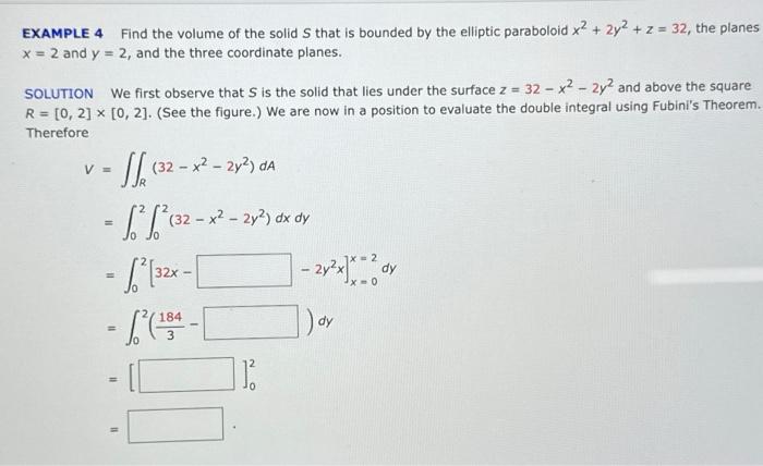 Solved EXAMPLE 4 Find the volume of the solid S that is | Chegg.com