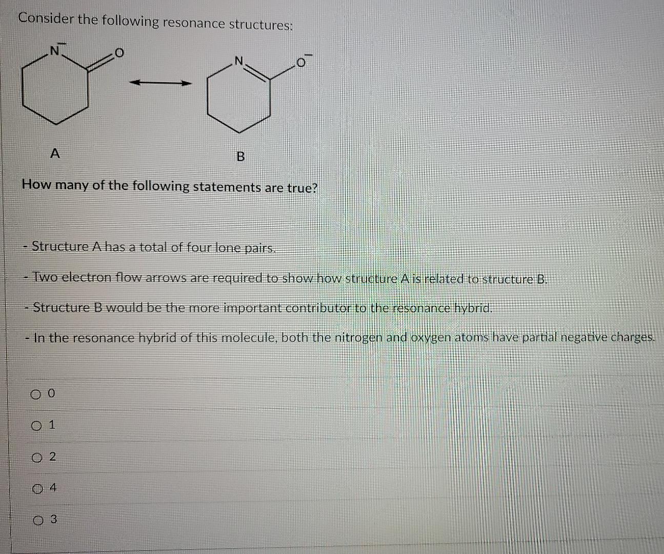 Solved Consider the following resonance structures: A B How | Chegg.com