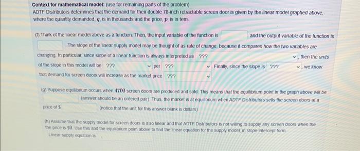 [Solved]: The applet above shows the graph of a line in t