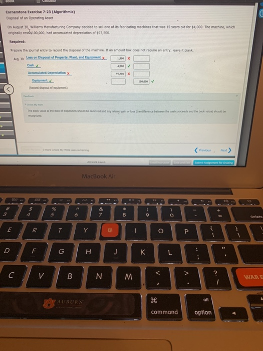 Solved Cornerstone Exercise 7-23 (Algorithmic) Disposal of | Chegg.com