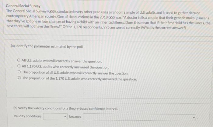Solved General Social Survey The General Social Survey | Chegg.com