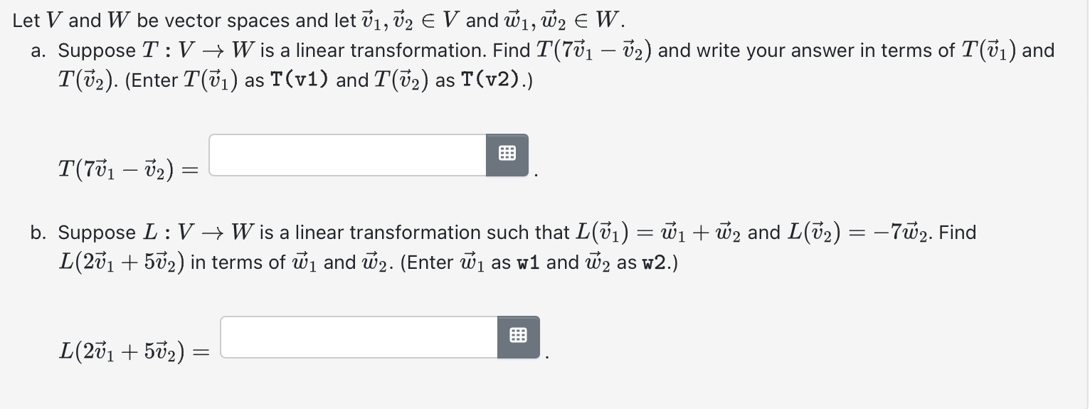 Solved Let V ﻿and W ﻿be vector spaces and let | Chegg.com